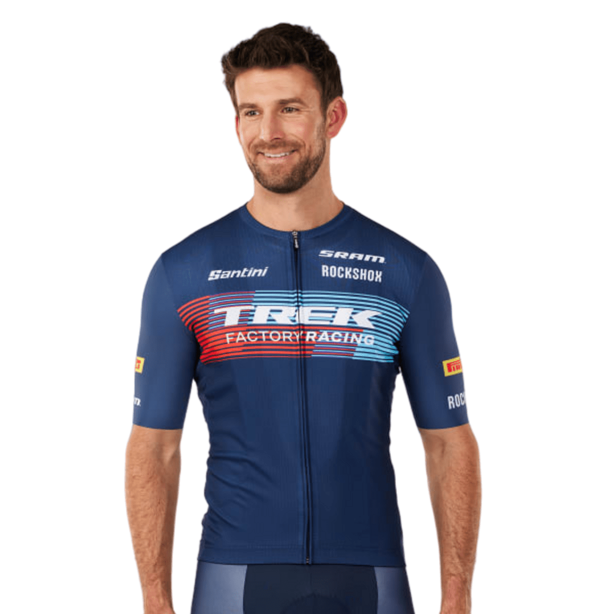 Pánsky dres Santini Trek Factory Racing Men's Team Replica Tmavomodrá ...
