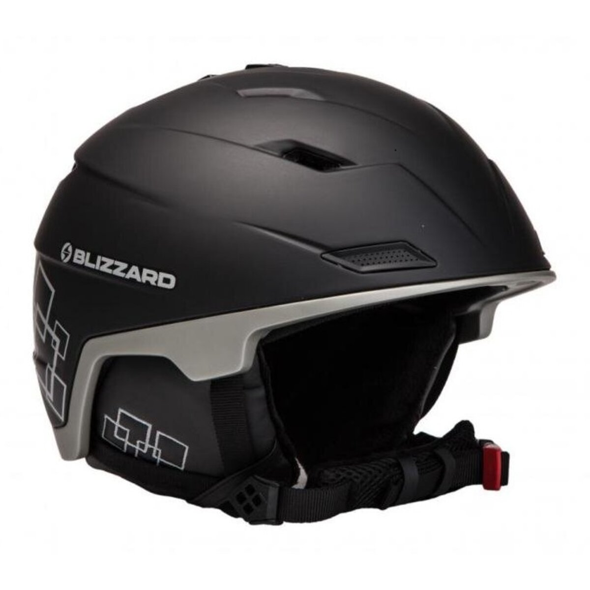 BLIZZARD DOUBLE ski helmet, black matt/gun metal/silver squares
