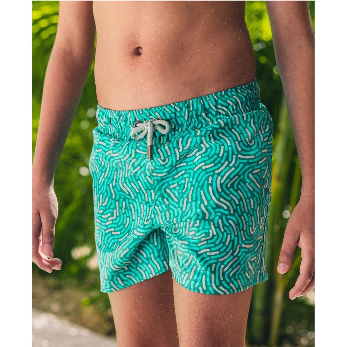 Detské plavky Sea'sons Fingerprint Emerald Blue | Najsport.sk